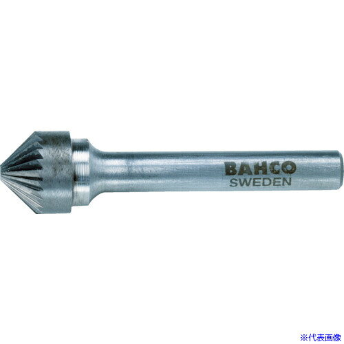 オレンジブック トラスコ中山　TRUSCOBAHCO 超硬バー 円錐60° シングルカット 刃径12×刃長10mm 〔品番:BAHK1210M06〕[ 注番:4135652]特長●硬度HRC67までの材料の切削が可能です。●ヘッド部硬度はお...