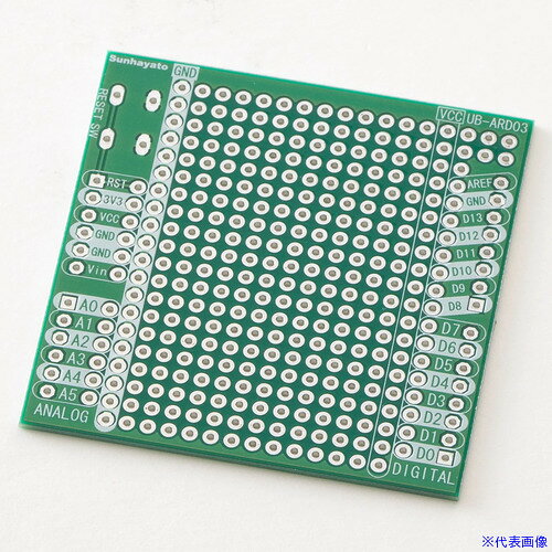 オレンジブック トラスコ中山　TRUSCOサンハヤト Arduino用ユニバーサル基板 〔品番:UBARD03P〕[ 注番:4137826]特長●コネクタ位置をArduinoに合わせています。●コネクタの各ピンの信号名をシルク印刷で表記して...