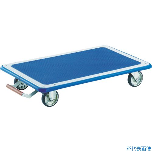 オレンジブック トラスコ中山　TRUSCOTRUSCO プレス製台車 ドンキーカート 平台車型740×480 ピン式固定車ストッパー付 〔品番:115NKB〕[ 注番:4145119]特長●大きな荷物の運び出しに最適です。●固定キャスターを...