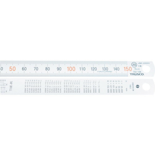 オレンジブック トラスコ中山　TRUSCOTRUSCO 直尺1m 〔品番:TSU100N〕[ 注番:4150716]特長●ブラスト処理仕上げなので光の反射をおさえ、目盛りが見やすくなっています。●エッチング目盛のため消えにくいです。●インチ...