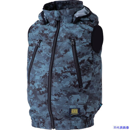 オレンジブック トラスコ中山　TRUSCOCHUSAN WZ ドッグマンキッズフードベスト 迷彩ブルーグレー 150 〔品番:826000164150〕[ 注番:4164791]特長●愛する我が子と夏遊びを満喫。●得意分野の迷彩柄をキッズに...