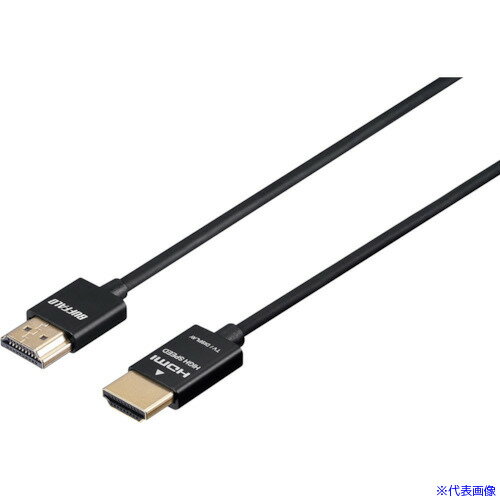 オレンジブック トラスコ中山　TRUSCOBUFFALO イーサネット対応 HIGH SPEED HDMIケーブル スリムタイプ 5.0m ブラック 〔品番:BSHD3S50BK〕[ 注番:4170646]特長●取り回ししやすいスリムケーブ...