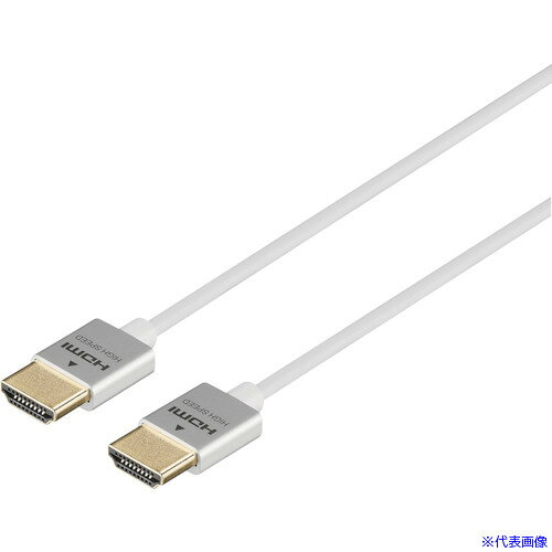 オレンジブック トラスコ中山　TRUSCOBUFFALO HDMIケーブル スリムタイプ 2m ホワイト 〔品番:BSHD3S20WH〕[ 注番:4170706]特長●取り回ししやすいスリムケーブル、3m以上のロングタイプもラインナップ●リ...