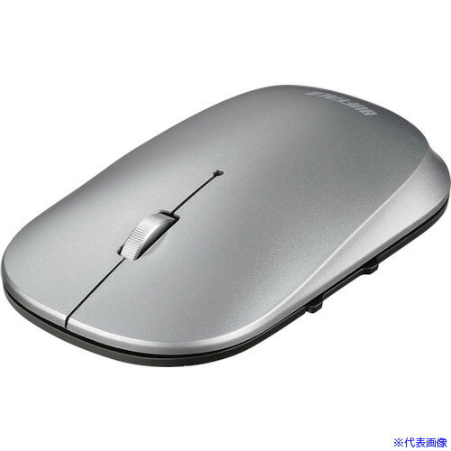 オレンジブック トラスコ中山　TRUSCOBUFFALO 薄型 5ボタン Bluetooth BlueLEDマウス ノーマル シルバー 〔品番:BSMBB530NSV〕[ 注番:4172257]特長●レシーバー不要のBluetooth接続で...
