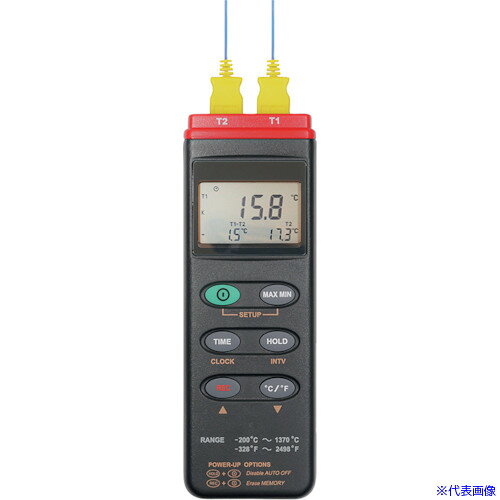 オレンジブック トラスコ中山　TRUSCOMT データロガー2チャンネル温度計 〔品番:MT306〕[ 注番:4180058]特長●2点の温度を同時に測定・表示可能な温度計です。●データロガー機能搭載で最大16000ポイントの測定値記録が可...