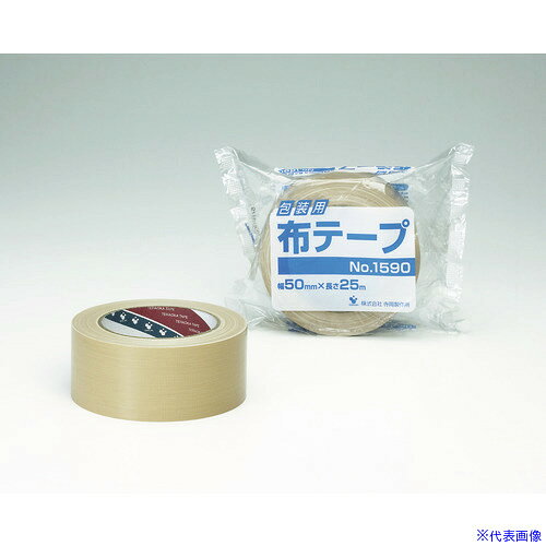 オレンジブック トラスコ中山　TRUSCOTERAOKA 包装用布テープ NO.1590 50mm×25M 〔品番:159050X25〕[ 注番:4196066]特長●軽くてコンパクトな包装用布テープです。●手で切りやすく、巻き戻しもスムー...