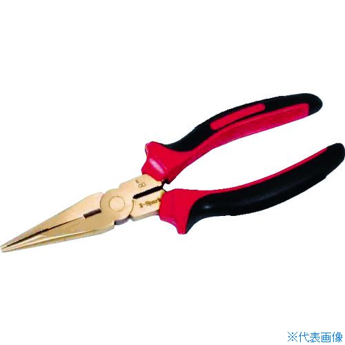 オレンジブック トラスコ中山　TRUSCOHAMACO 防爆工具 ロングンノーズプライヤー 〔品番:CBLP150〕[ 注番:4208781]特長●摩擦や衝撃を加えても火花が出ない工具です。●無発火性の他、非磁性や耐蝕性にも優れています。用...
