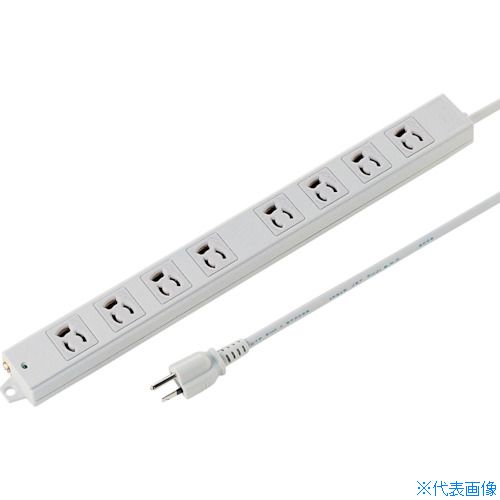 オレンジブック トラスコ中山　TRUSCOSANWA 工事物件タップ 〔品番:TAPKS83〕[ 注番:4220696]特長●8個口・3P抜け止め、VCTFコード仕様、3Pプラグ（絶縁キャップ付き）のタップです。●電源状態が確認できる通電ラ...