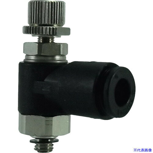 オレンジブック トラスコ中山　TRUSCOチヨダ ファイブスピードコントローラα メーターアウト6mm・M5×0.8 〔品番:F6RM5SCO〕[ 注番:4234618]特長●ニードル弁の回転数が多いので、滑らかな速度制御が可能です。●難燃...