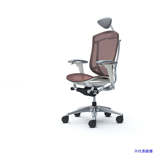 オレンジブック トラスコ中山　TRUSCOOKAMURA コンテッサセコンダ 可動肘 座メッシュ 小型ヘッド5本脚 ポリッシュ ホワイト ランバー無ハンガー無 張地色ダークブラウン 〔品番:CC8ABWFPG8〕[ 注番:4255218]特...