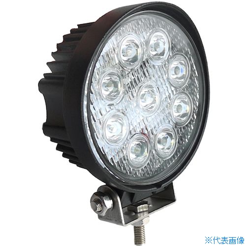 オレンジブック トラスコ中山　TRUSCOグリーンクロス LED作業灯 27W 丸型 60° 2300LM LD27Y 〔品番:6300031437〕[ 注番:4265426]特長●衝撃に強く、＋/−配線するだけの簡単接続仕様です。用途●照...