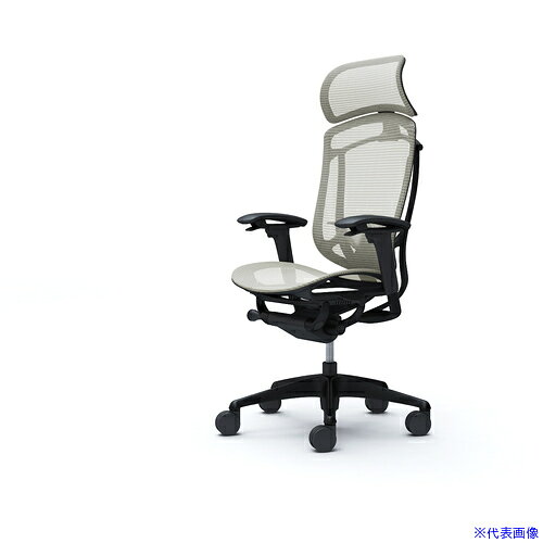 オレンジブック トラスコ中山　TRUSCOOKAMURA コンテッサセコンダ 可動肘 座メッシュ 大型ヘッド5本脚 ブラック ブラック ランバー付ハンガー無 張地色ホワイト 〔品番:CC85MSFPG2〕[ 注番:4266141]特長仕様●...