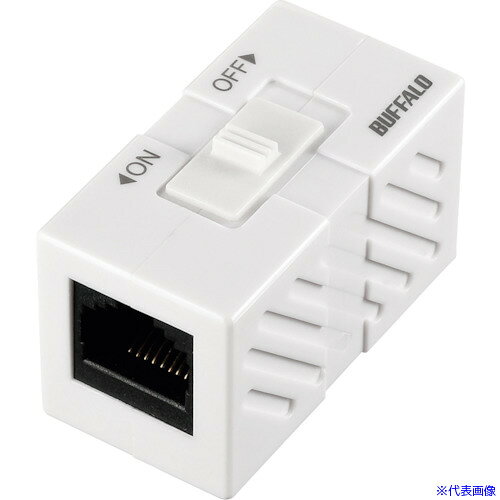 オレンジブック トラスコ中山　TRUSCOBUFFALO RJ45スイッチ付き中継コネクター 〔品番:BLARJ45TSWH〕[ 注番:4282636]特長●RJ-45モジュラージャックを持つLANケーブルの延長・中継コネクタです。●LAN...