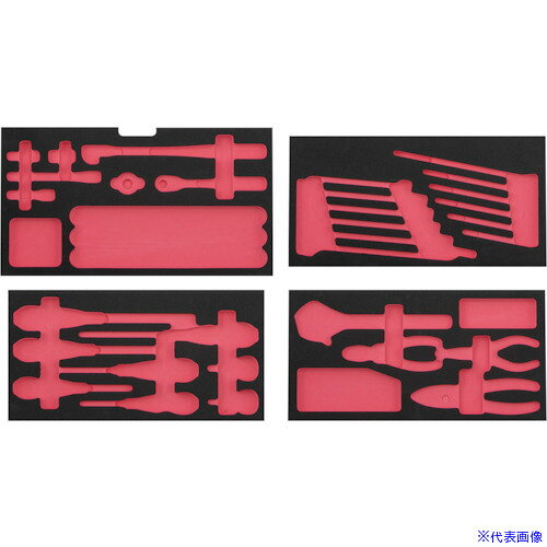 オレンジブック トラスコ中山　TRUSCOnepros nepros 9.5sq.ツールセット[33点]用トレイセット(補給部品) 〔品番:NTX734BCT2〕[ 注番:4296414]特長●二層式発泡収納トレイです。●使用中の工具の置き...