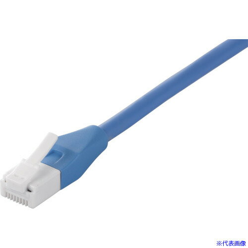 オレンジブック トラスコ中山　TRUSCOBUFFALO Cat5e ツメの折れないLANケーブル 標準 ストレート 40m ブルー 〔品番:BSLS5ENU400BL2〕[ 注番:4305303]特長●180度曲げても折れない「新素材」の...