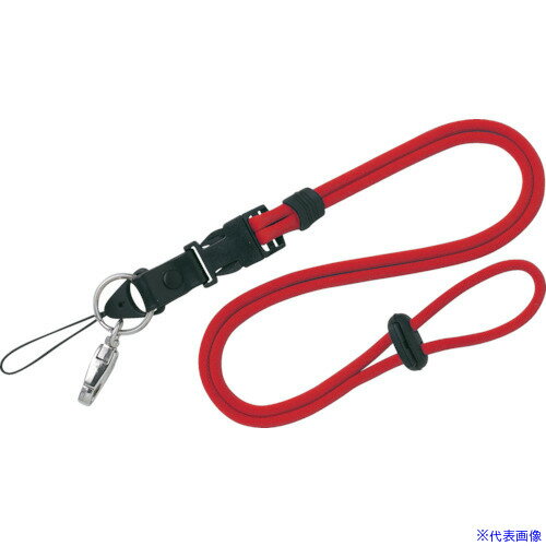 オレンジブック トラスコ中山　TRUSCOOP カラーロープ 1本 赤 〔品番:NB230RD〕[ 注番:4333527]特長●ワンタッチ式脱着パーツが付いて取り外しも簡単です。●ソフトなロールタイプで、携帯電話やデジカメの取り付けに便利で...