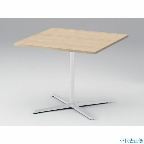 オレンジブック トラスコ中山　TRUSCOITOKI ノットワーク カフェテーブル角型 天板アモナアカシア 脚ホワイト 〔品番:TLL0997JWA〕[ 注番:4361317]特長●knot Workは、人と人、アイデアとアイデアを紡ぐ「場...