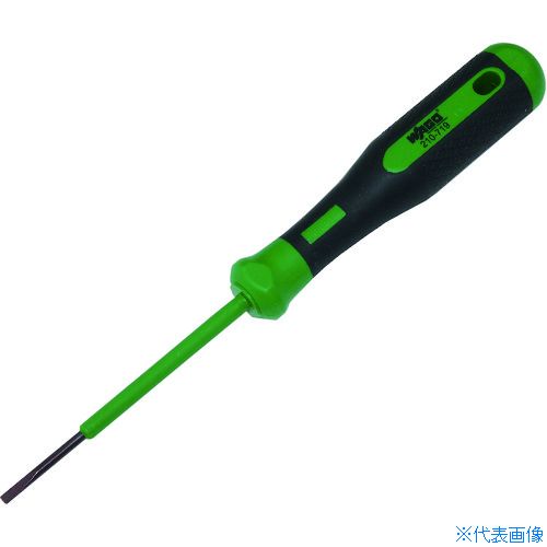 オレンジブック トラスコ中山　TRUSCOWAGO ワゴ 210−719 ドライバ 小 刃先2.5×0.4mm 〔品番:210719PK〕[ 注番:4375891]特長●DIN5264規格準拠です。●グリップ部分は樹脂とゴムコーティングで握...