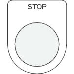 オレンジブック トラスコ中山　TRUSCOIM 押ボタン/セレクトスイッチ(メガネ銘板) STOP 黒 φ30.5 50×40×2mm 〔品番:P3036〕[ 注番:4384962]特長●裏面が、白地塗装された透明アクリルに文字を裏彫りして...