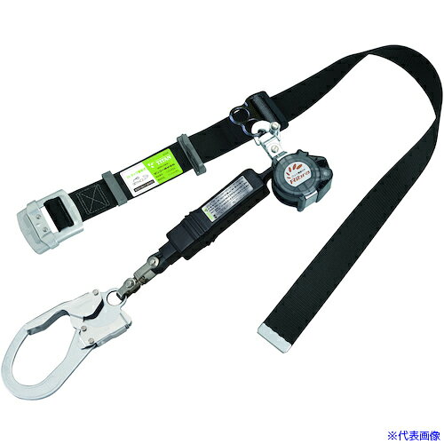 オレンジブック トラスコ中山　TRUSCOタイタン 胴ベルト型ロック付き巻取式 シングル Ribraライト ブラック 〔品番:RBLN506BL〕[ 注番:4423911]特長●脱着可能な巻取式ランヤードを備えた胴ベルトセット仕様●胴ベルト...