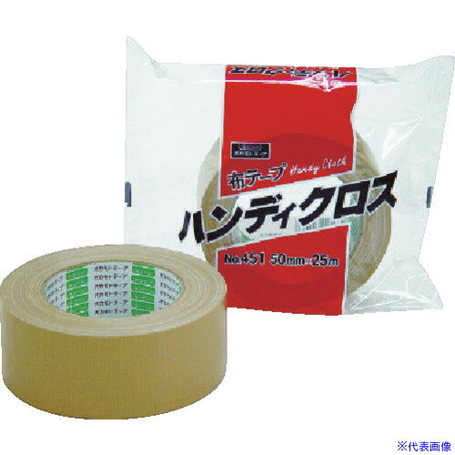 オレンジブック トラスコ中山　TRUSCOokamoto 布テープハンディクロス NO451 50ミリ 〔品番:45150〕[ 注番:4437837]特長●手で簡単に切れますので作業効率がアップします。●糊厚があるので粗面によくなじみます。...