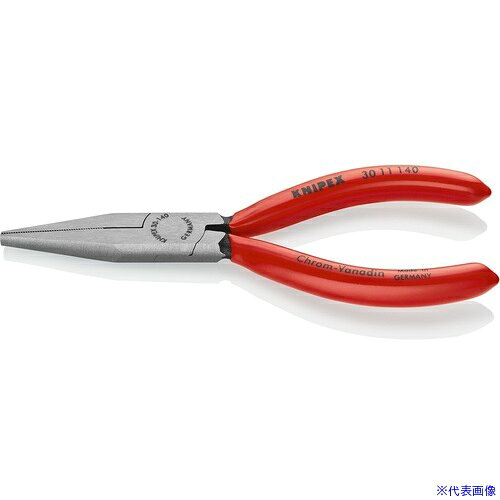 オレンジブック トラスコ中山　TRUSCOKNIPEX ロングノーズプライヤー 平口 プラスチックハンドル 140mm 〔品番:3011140〕[ 注番:4467647]特長●耐摩耗性に優れ、ハードな使用に最適です。●平口なので平材など安定...