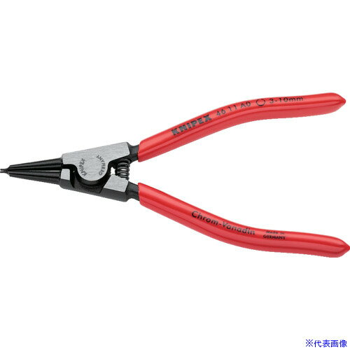 オレンジブック トラスコ中山　TRUSCOKNIPEX 軸用スナップリングプライヤー 3−10mm 〔品番:4611A0〕[ 注番:4468139]特長●軸用スナップリングの取り付け、取り外しに適しています。●鍛造により大変頑丈です。●滑り...