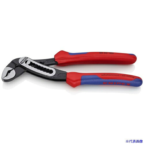 オレンジブック トラスコ中山　TRUSCOKNIPEX ウォーターポンププライヤー アリゲーター コンフォートハンドル 180mm 〔品番:8802180〕[ 注番:4469461]特長●ジョイント部は横方向へのブレを防止する三枚合わせ構造...