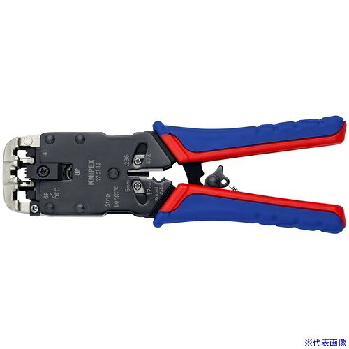 オレンジブック トラスコ中山　TRUSCOKNIPEX プラグ用圧着ペンチ 200mm 〔品番:975112〕[ 注番:4469755]特長●平行に力を加えますので確実に圧着できます。●長さ6mmおよび12mm切断用のカッターとケーブル分解...