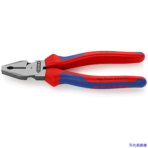 オレンジブック トラスコ中山　TRUSCOKNIPEX 強力型ペンチ コンフォートハンドル 180mm 〔品番:0202180〕[ 注番:4470192]特長●てこの原理を最大限に発揮する独特のレバーデザインにより、通常タイプより35％負担...