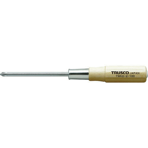 オレンジブック トラスコ中山　TRUSCOTRUSCO 木柄貫通ドライバー 刃先+2 100mm 〔品番:TWKD2100〕[ 注番:4499506]特長●サビにくい特殊メッキ加工をしています。仕様●刃先：［［＋］］2●軸長(mm)：100...