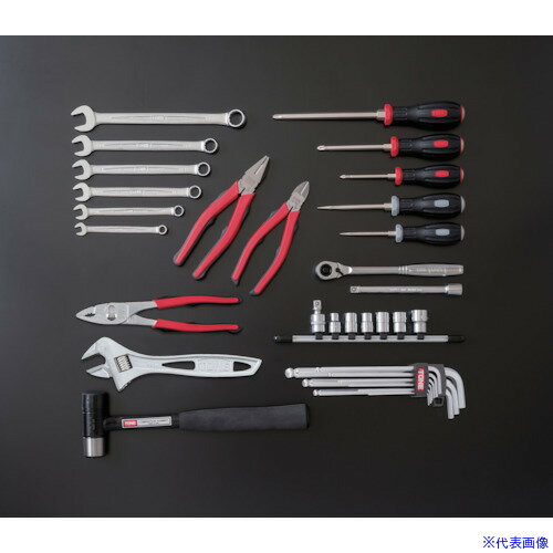 オレンジブック トラスコ中山　TRUSCOTONE 整備用工具セット シャッター付サービスボード 工具一式のみ 35点セット 〔品番:CS310C〕[ 注番:4519361]特長●サービスボードセットの内容品のみのセットです。●スタンダード...