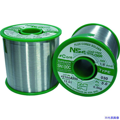 オレンジブック トラスコ中山　TRUSCOスペリア 鉛フリ−やに入りはんだ SN100C−030 1.0mm 〔品番:SN100C03010〕[ 注番:4522044]特長●こて先へのフラックス焦げ付き対策品です。●人体に有害な鉛を含まず地...