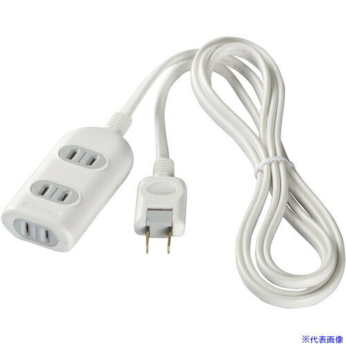 オレンジブック トラスコ中山　TRUSCOバッファロー 2ピン式電源タップ 3個口タイプ 1m ホワイト 〔品番:BSTAPST2310WH〕[ 注番:4528136]特長●2ピン3個口の電源タップ●スイングプラグで、狭い場所でも壁にピッタ...