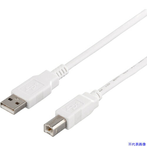 オレンジブック トラスコ中山　TRUSCOバッファロー USB2.0ケーブル(A to B) 3m ホワイト 〔品番:BSUAB230WH〕[ 注番:4528222]特長●USB2.0対応USBケーブル（A to Bタイプ）です。●480M...