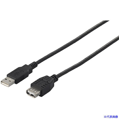 オレンジブック トラスコ中山　TRUSCOBUFFALO USB2.0延長ケーブル(A to A) 3m ブラック 〔品番:BSUAA230BK〕[ 注番:4531222]特長●離れたパソコンとプリンター・HDDをつなぐ、USB2.0延長ケ...