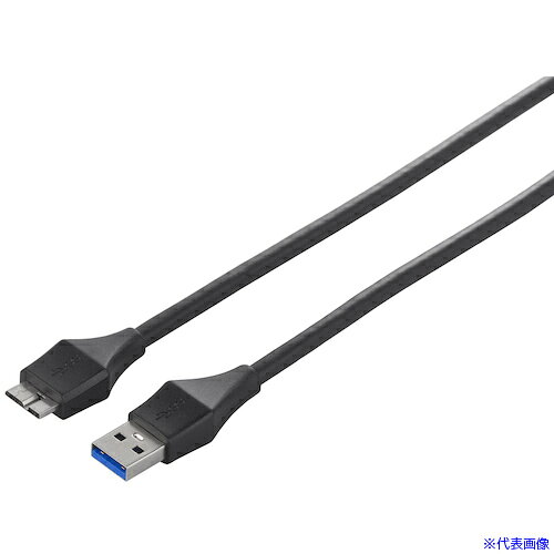 オレンジブック トラスコ中山　TRUSCOBUFFALO ユニバーサルコネクター USB3.0 A to microB ケーブル 3.0m ブラック 〔品番:BSUAMBU330BK〕[ 注番:4538094]特長●USB3.0対応のUSB...