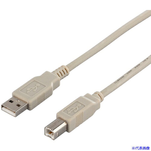 オレンジブック トラスコ中山　TRUSCOBUFFALO USB2.0ケーブル(A to B) 1.5m アイボリー 〔品番:BSUAB215IV〕[ 注番:4538124]特長●USB2.0対応USBケーブル（A to Bタイプ）です。●...