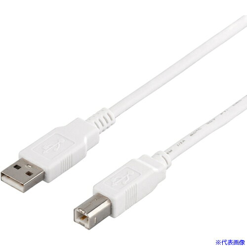 オレンジブック トラスコ中山　TRUSCOBUFFALO USB2.0ケーブル(A to B) 2m ホワイト 〔品番:BSUAB220WH〕[ 注番:4538144]特長●USB2.0対応のUSBケーブル(A to B)です。 ●480M...