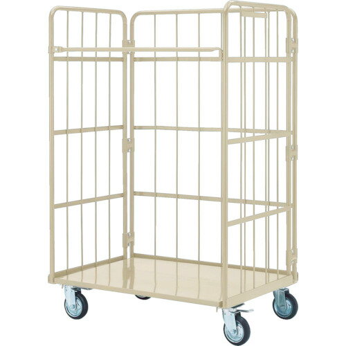 オレンジブック トラスコ中山　TRUSCOTRUSCO カゴ車 ハイテナー 1100X800X1450 直進仕様 IV色 〔品番:THT13AIV〕[ 注番:4540239]特長●優れた防錆力と汚れが付きにくい粉体塗装仕上げです。●折りたた...