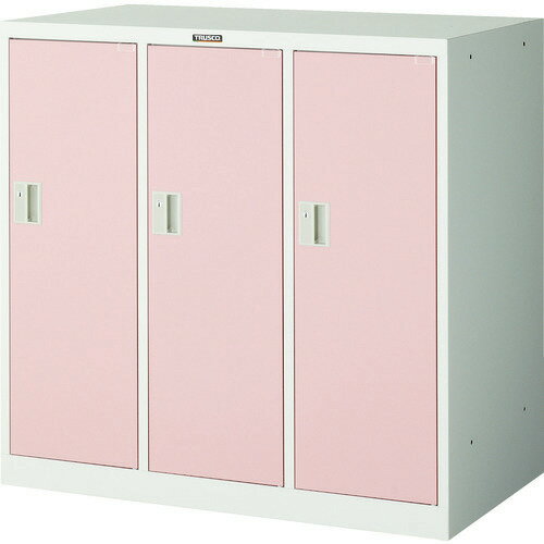 オレンジブック トラスコ中山　TRUSCOTRUSCO ミニロッカー 3連用 ピンク 〔品番:MLK3P〕[ 注番:4540841]特長●スケルトンロッカーと同じ奥行、高さできれいに並べてお使いいただけます。●スケルトンロッカー3段タイプと...