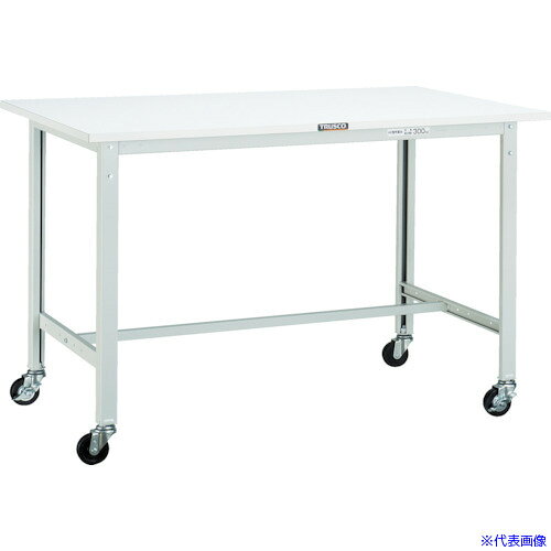 オレンジブック トラスコ中山　TRUSCOTRUSCO 軽荷重作業台(150kg)AE型 900X600XH809 φ75キャスター付 ホワイト色 〔品番:AE0960C75W〕[ 注番:4542614]特長●φ75mmキャスターを採用し、...