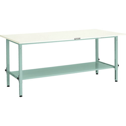 オレンジブック トラスコ中山　TRUSCOTRUSCO 軽荷重作業台高さ調節式(150kg)AEM型 900X600XH650〜950 下棚2枚付 ホワイト色 〔品番:AEM0960LT2W〕[ 注番:4543211]特長●650〜950m...