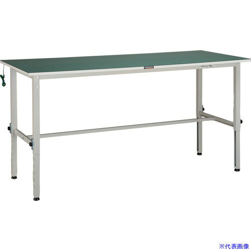 オレンジブック トラスコ中山　TRUSCOTRUSCO 軽荷重作業台高さ調節式(150kg)AEM型 1200X750XH652〜952 帯電防止マット張り ホワイト色 〔品番:AEM1200DW〕[ 注番:4543246]特長●高さ調節が...