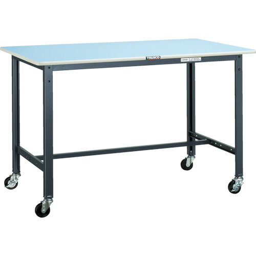 オレンジブック トラスコ中山　TRUSCOTRUSCO 軽荷重作業台(125kg)BE型 1200X750XH806 φ75キャスター付 ダークグレー色 〔品番:BE1275C75〕[ 注番:4543637]特長●青色の天板には鎮静作用と視...