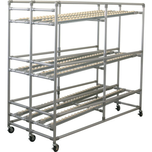 オレンジブック トラスコ中山　TRUSCOSUS アルミ製パイプシステム式作業台 シューター多段数タイプ 2列3段 〔品番:GFTR2880064〕[ 注番:4565762]特長●アルミ製のため腐食にも強く長い間美観が保たれます。●多段数タ...