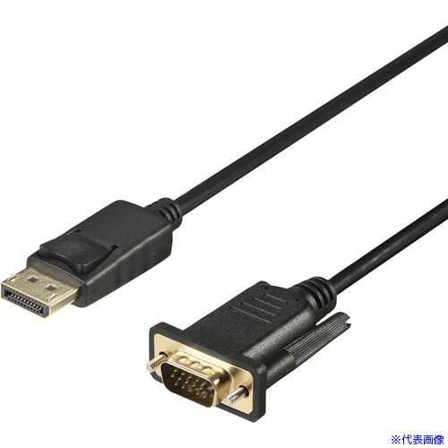 オレンジブック トラスコ中山　TRUSCOBUFFALO DP−VGA 変換ケーブル 1m ブラック 〔品番:BDPVG10BK〕[ 注番:4577746]特長●DisplayPortーVGA変換アダプター/変換ケーブル ●RoHS基準値準...