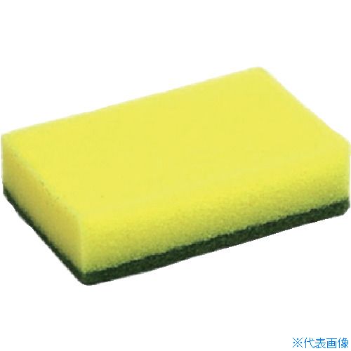 オレンジブック トラスコ中山　TRUSCOオザックス 抗菌カラーたわし イエロー 10個 〔品番:00382666〕[ 注番:4580645]特長●研磨剤付のナイロン不織布、抗菌ウレタンスポンジの両面タイプです。●異物混入防止カラーです。仕...