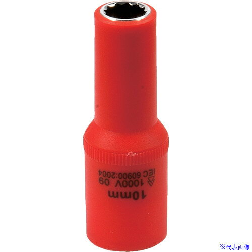 オレンジブック トラスコ中山　TRUSCOTech-EV 絶縁工具 ソケット 3/8 10mm 〔品番:OLC652010A〕[ 注番:4603699]特長●成型樹脂の絶縁被膜により今までにない被膜の薄さを実現しました。用途●電気自動車及び...