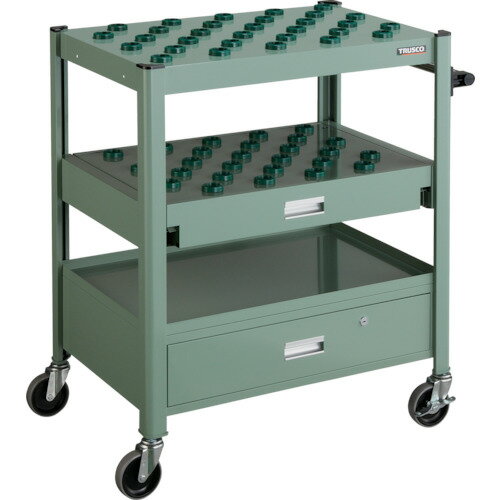 オレンジブック トラスコ中山　TRUSCOTRUSCO TCW型ツーリングワゴン #30X57個 スライド棚引出し付 緑 〔品番:TCWT302DC〕[ 注番:4614518]特長●CA・DCタイプは前後に引き出せるスライド棚付で、狭い場所...